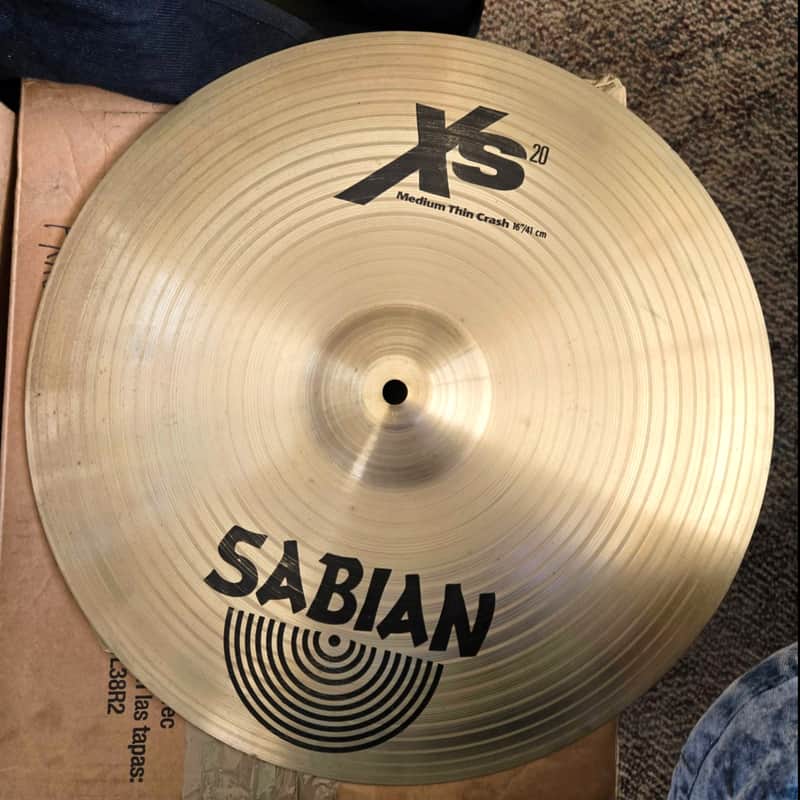 Sabian 16" XS20 Medium Thin Crash Cymbal 2003 - 2015 - | Reverb