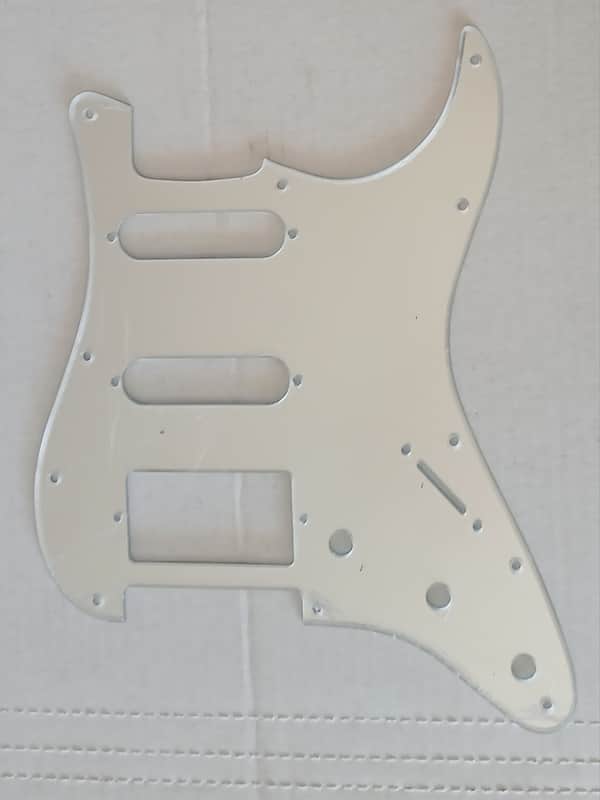 Silver Mirror Strat Guitar Pickguard - SSH Configuration - | Reverb
