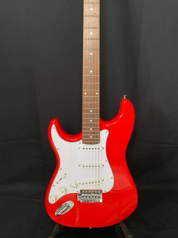 New Vision Stratocaster ST5 Red Lefty Left Handed | Reverb