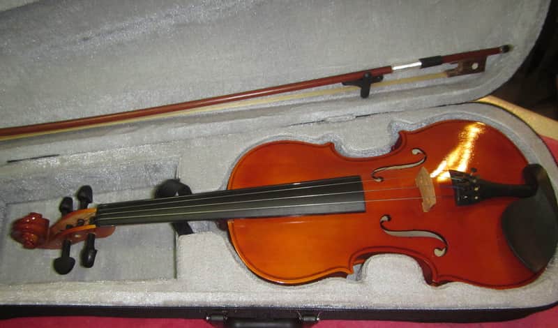Unbranded Student 4/4 size violin w/ padded case, bow 2000's | Reverb