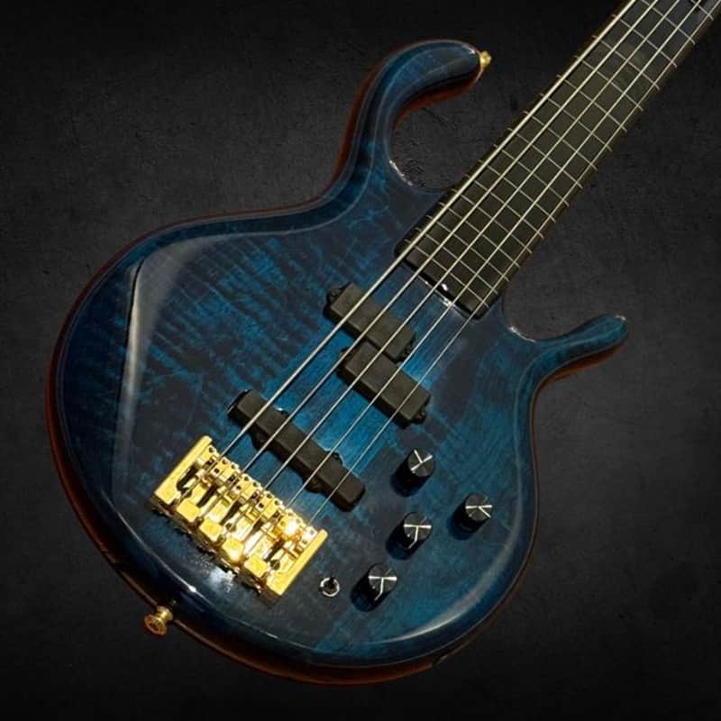 Pedulla Pentabuzz Arctic Blue AAA Flame Maple Mike Pedulla | Reverb