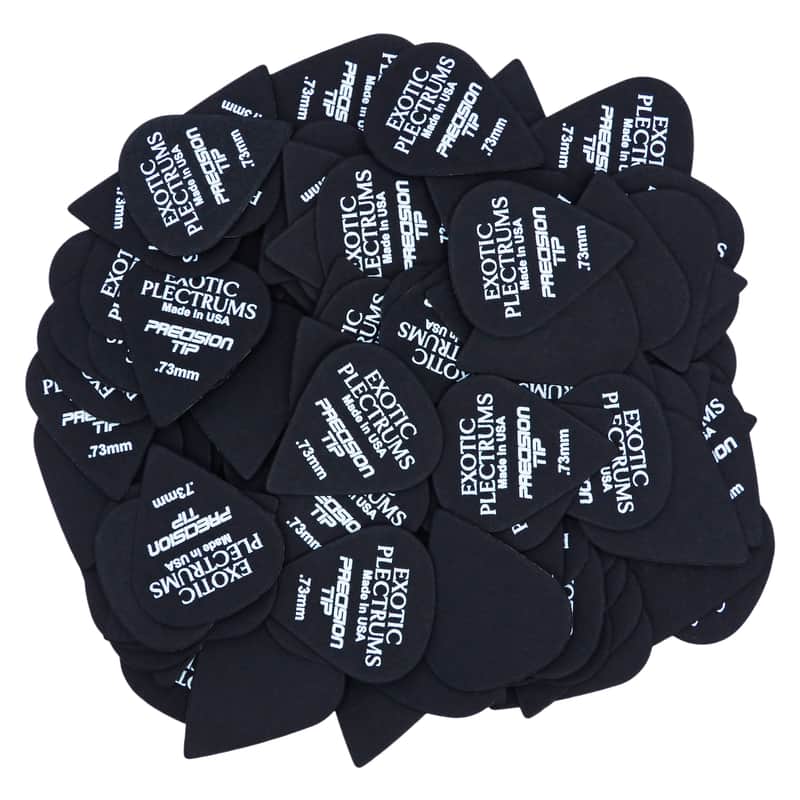 Exotic Plectrums Delrin Black Guitar Or Bass Pick - 0.73 mm | Reverb