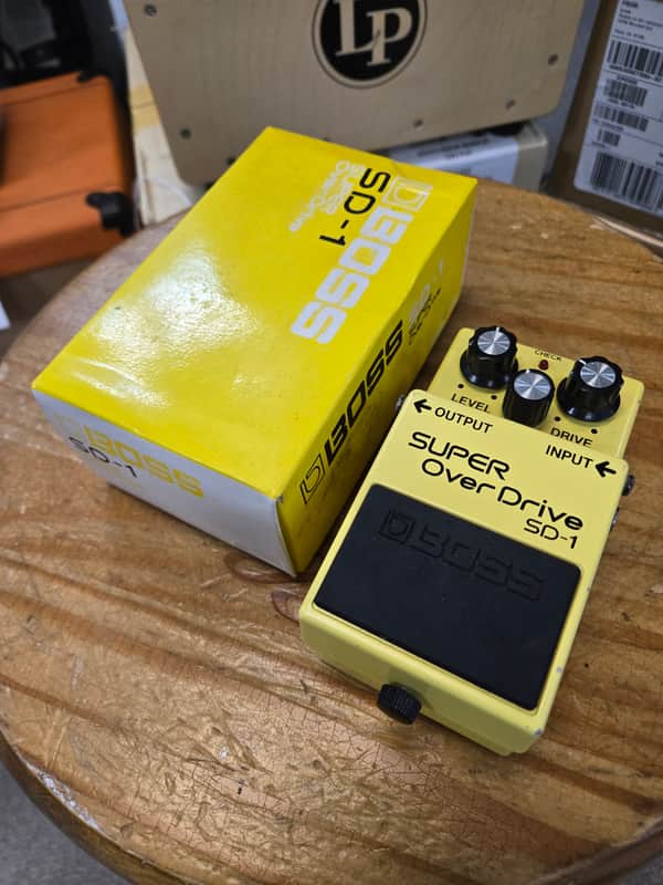 Boss SD-1 Super OverDrive (Black Label) 1981 - 1988 - Yellow | Reverb