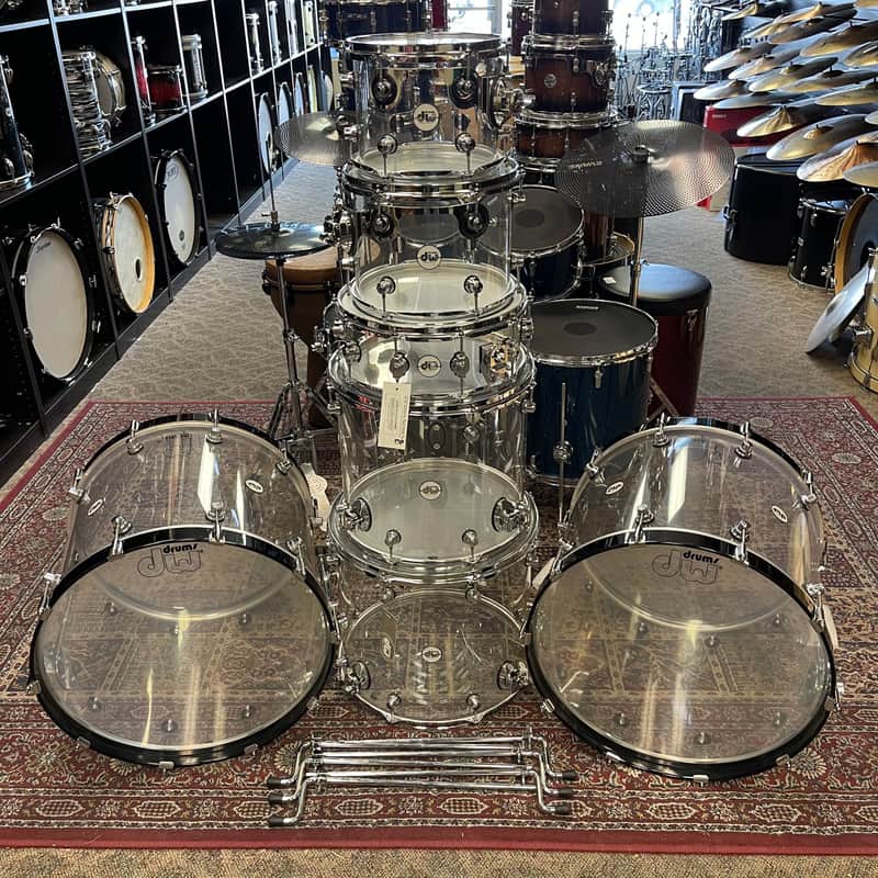 DW 7pc Design Series Double Bass Acrylic Kit | Reverb