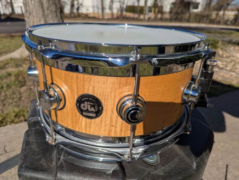 DW Edge Snare - Exotic Flame Maple | Reverb