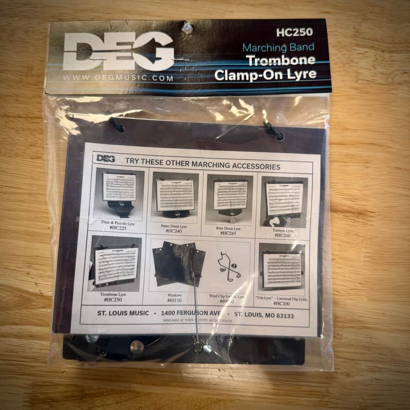 DEG HC250 Marching Band Trombone Clamp-On Lyre | Reverb