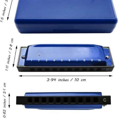 Blues Harmonica Mouthorgan 10 Holes Armonica Diatonic Harp | Reverb
