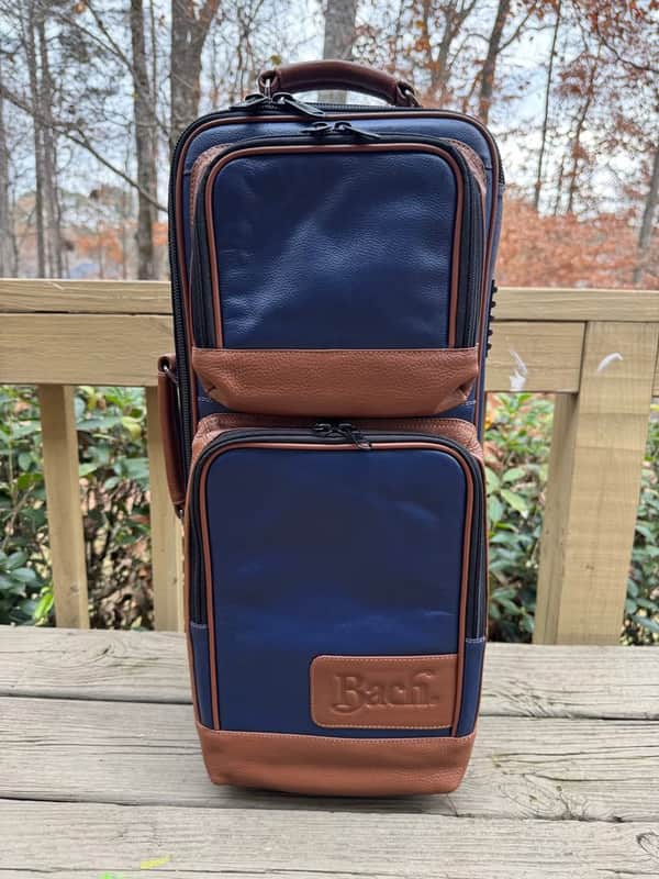 Bach Double trumpet leather gig bag/case - Leather | Reverb