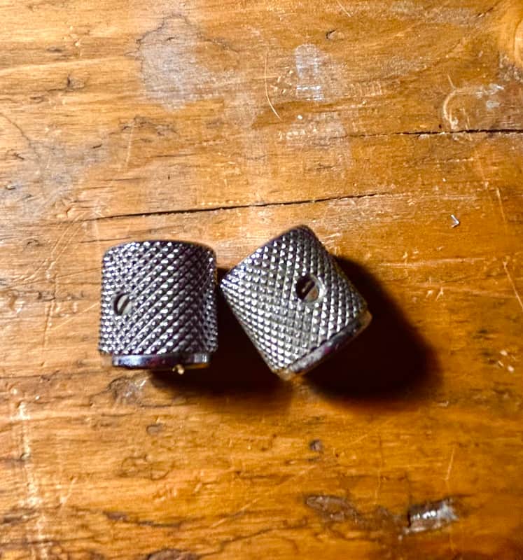 Fender Precision Bass knobs 1969 - Nickel | Reverb