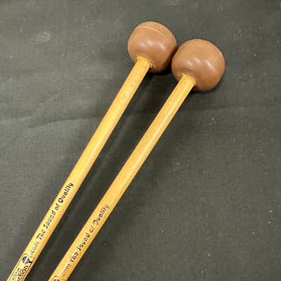 VINTAGE Percussion Construction Marimba Mallets, Brown-Medium | Reverb