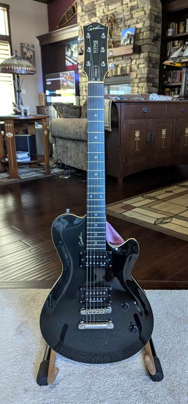 Godin Icon Type 2 Fat Black 2011 - Gloss Black | Reverb