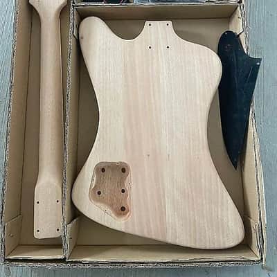 Unfinished Firebird Style Guitar DIY Kit, Mahogany Body and | Reverb