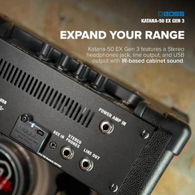 BOSS Katana-50 EX Gen 3 Guitar Amplifier | Compact 50-Watt | Reverb