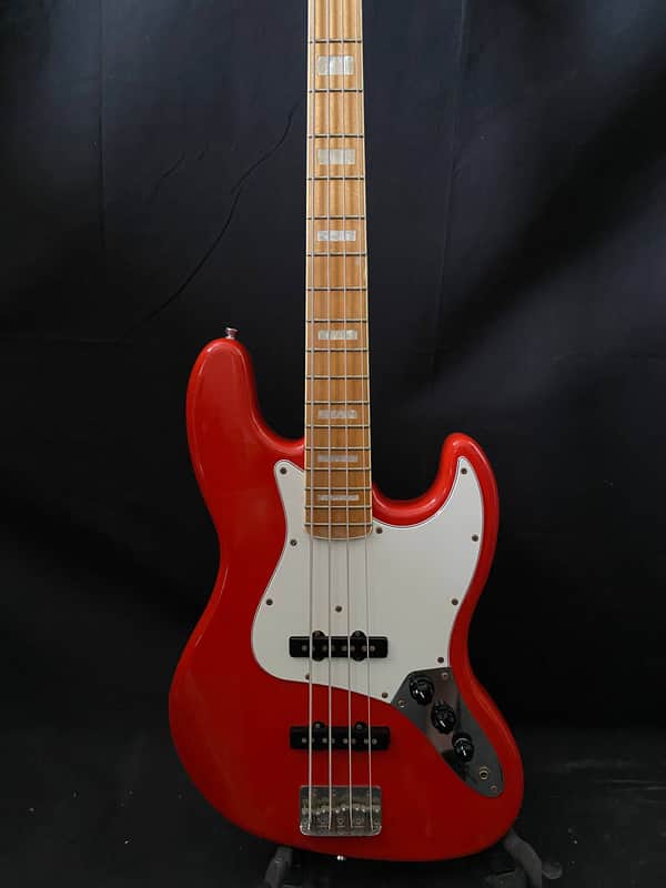 Edwards Esp Jazz Bass '75 Reissue – Fiesta Red – Ash Body | Reverb UK