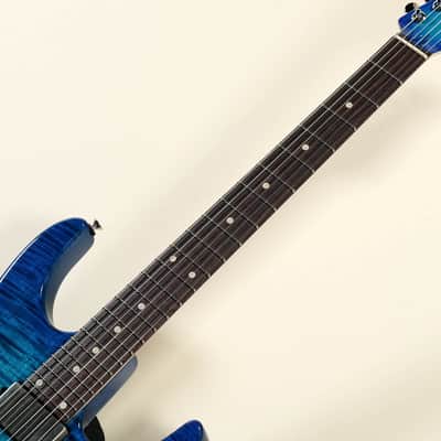 Tom Anderson Angel Bora in Transparent Blue Burst Bora in | Reverb