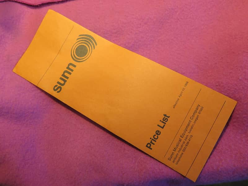 vintage 1968 Sunn Amplifiers price list flyer sonaro amp | Reverb
