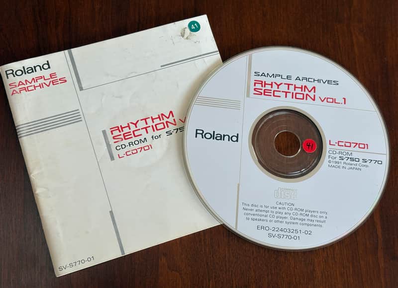 Roland Rhythm Section Vol. 1 CD-ROM for S750, S770 series | Reverb