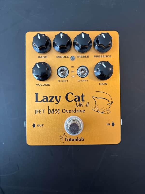 Tritonlab Lazy Cat MKII JFet Bass Overdrive Mid 2010s - Gold | Reverb