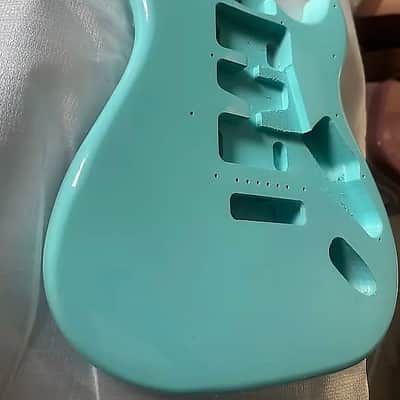 Light Blue HSH Basswood Stratocaster Strat Style Guitar Body | Reverb