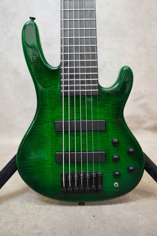 AIO 7-String Bass Neck _through - Green Burst H029 | Reverb