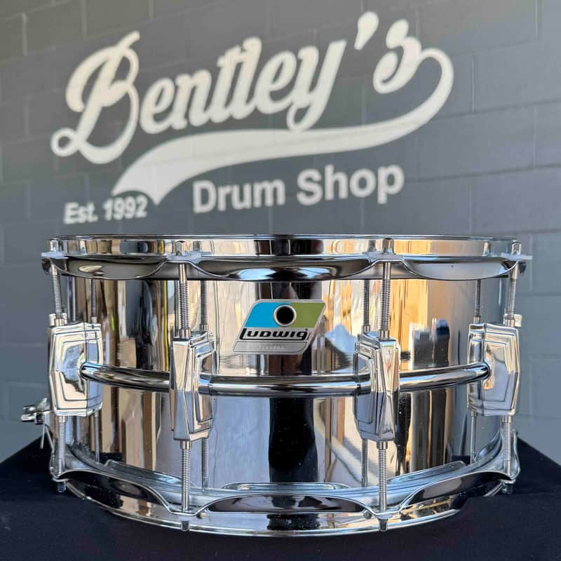 Ludwig Supraphonic 6.5x14 Snare Drum with Blue & Olive Badge | Reverb
