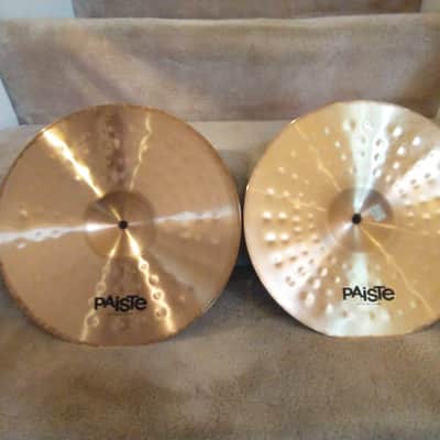 Paiste Alpha series 14 in hi hat cymbals nicely matched mint | Reverb