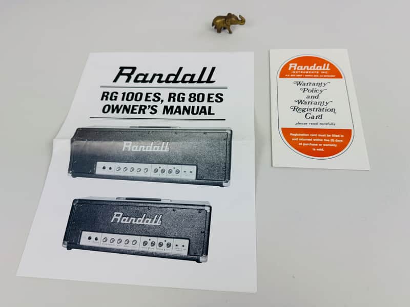 Randall RG 100 ES / RG 80 ES Owner’s Manual & Warranty Card | Reverb