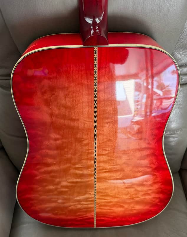 "Rare Limited Run" Gibson Hummingbird Quilt 2014 - Cherry | Reverb