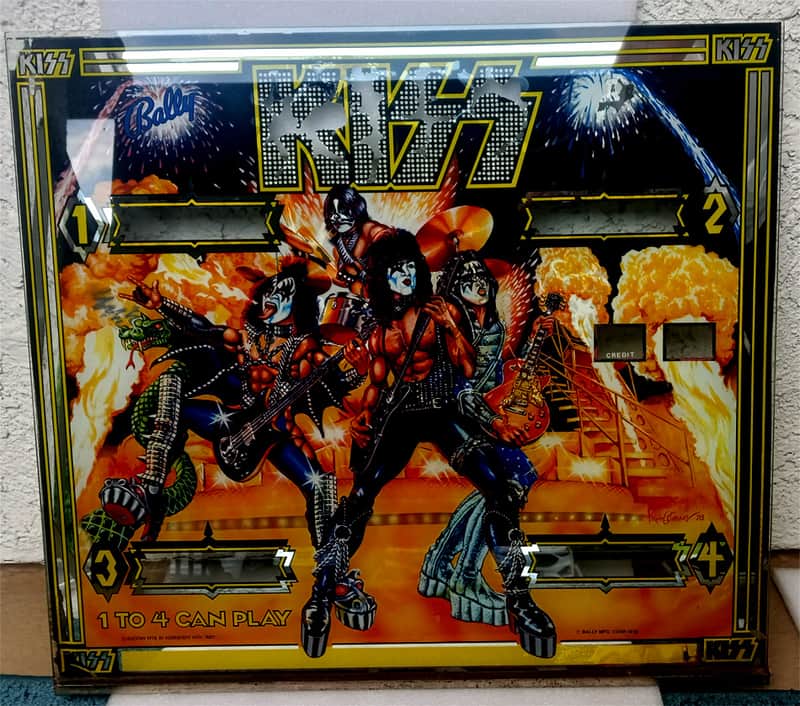 KISS Pinball Machine Back Glass 1978 Bally Original Vintage | Reverb