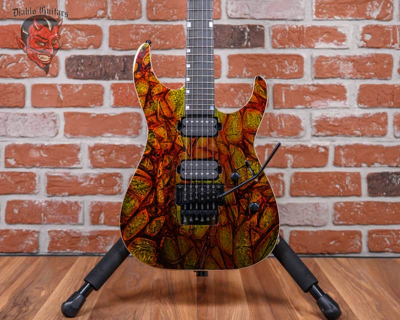 ESP USA Custom Shop M-II NTB FR Hellfire 2024 w/OHSC | Reverb