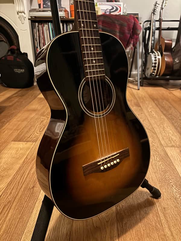 Simon & Patrick Woodland Pro Parlour Guitar, Sunburst | Reverb UK
