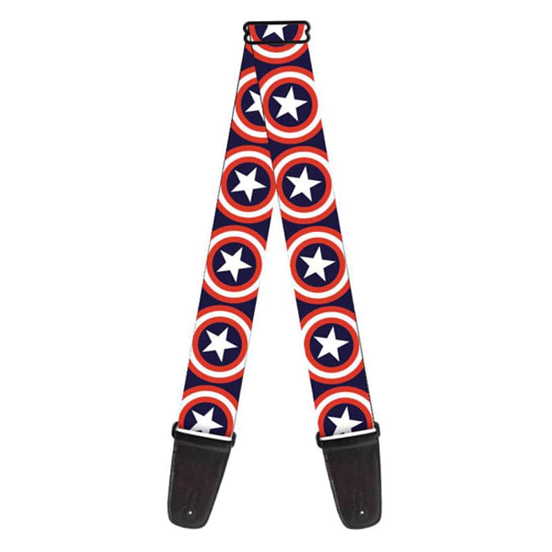 Buckle-Down Pop Culture Graphic Guitar Straps Captain America | Reverb