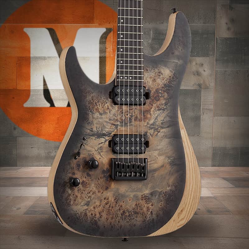 Schecter Reaper-6 Left-handed - Satin Charcoal Burst (1512) | Reverb