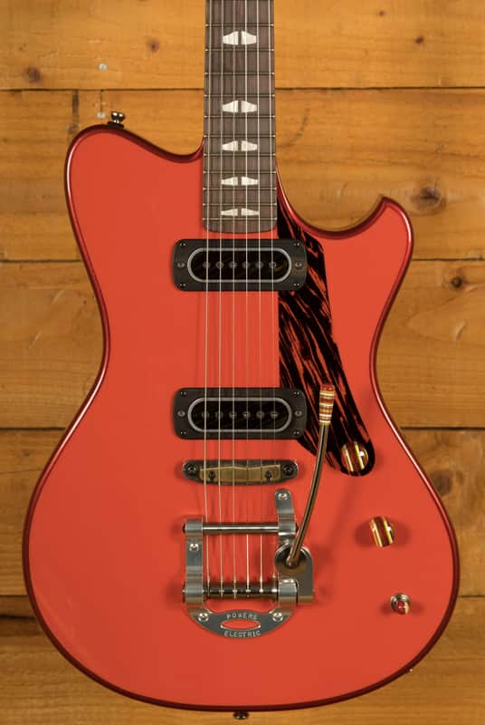 Powers Electric A-Type | Hemi Orange / Crystal Red | Reverb