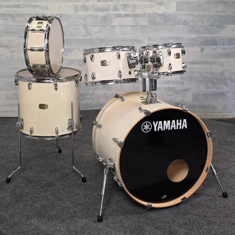 Used Yamaha Stage Custom Birch 5pc Drum Set Classic White - | Reverb