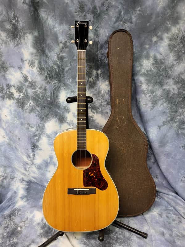 Vintage RARE 1965 Harmony Model 1201T Tenor Parlor Guitar Pro | Reverb