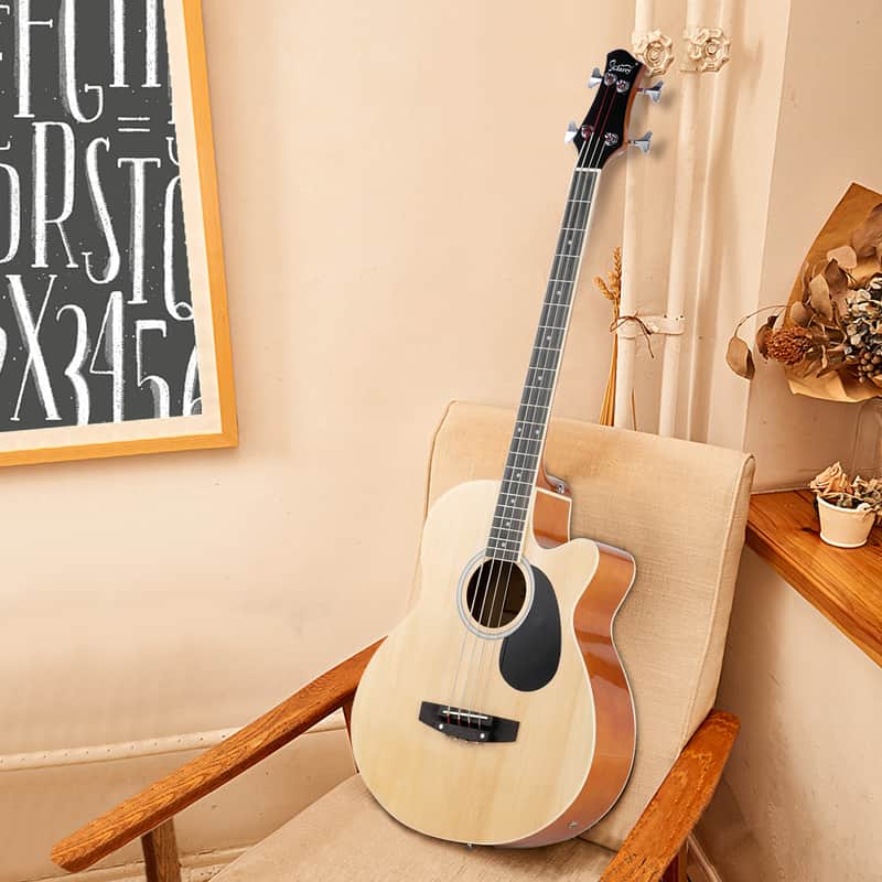 🎸Acoustic Electric Bass Guitar with a Rosewood Fretboard | Reverb