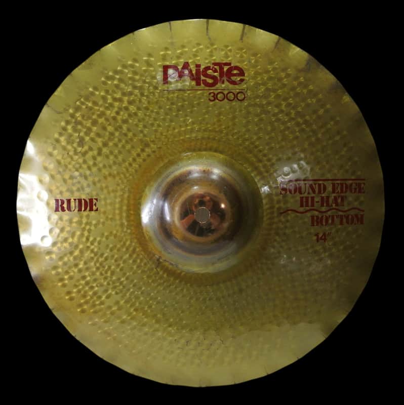 🔥 1986 1st Year PAiSTe 3000 RUDE 14" Sound Edge Hi Hat Bottom | Reverb