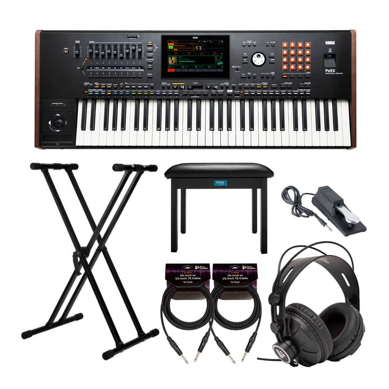 Korg 61-Key Pa5X Professional Arranger with Adjustable Stand | Reverb