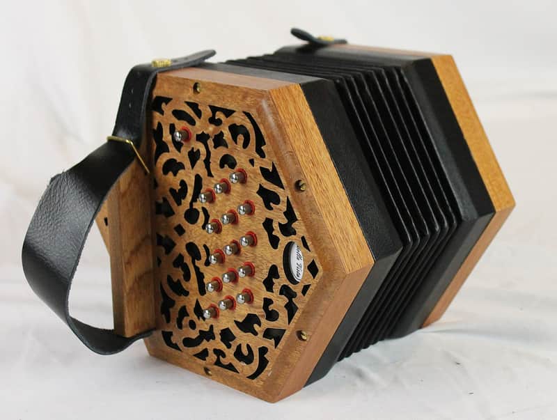 NEW Mahogany Bella Vista Erin Anglo Concertina CG M 30 | Reverb