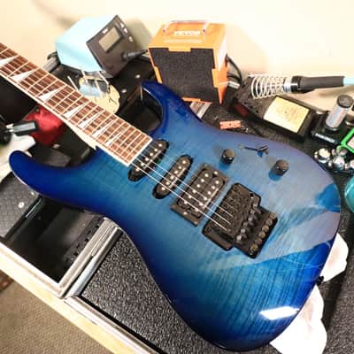 Jackson DK2 Dinky Transparent Blue Burst Seymour Duncan Floyd | Reverb