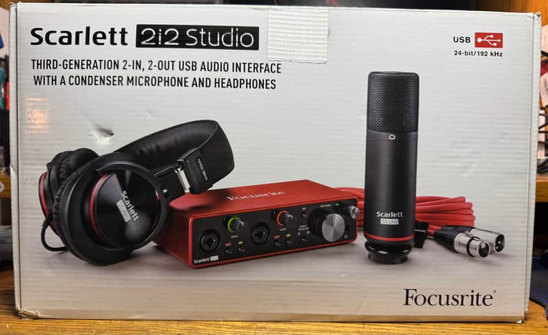 Focusrite Scarlett 2i2 Studio 3rd Gen USB-C Recording Bundle | Reverb