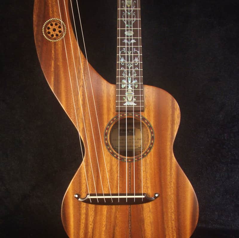 Handcrafted Tenor Harp Ukulele, Solid Acacia, Classic pattern | Reverb