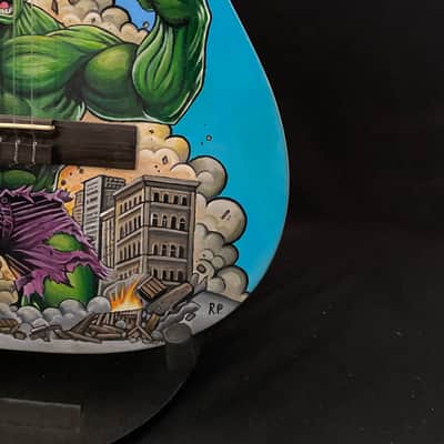 Hand painted Hulk classical guitar Marvel | Reverb