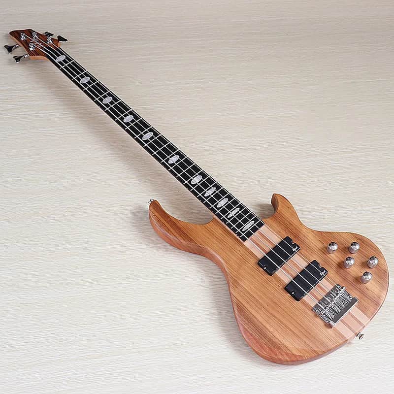 Custom Zebra Wood Top 4 String Bass, Okoume Body, | Reverb Australia