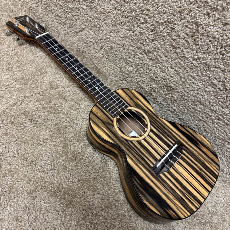 Ohana CK-150BWE Black and White Ebony Concert Uke | Reverb