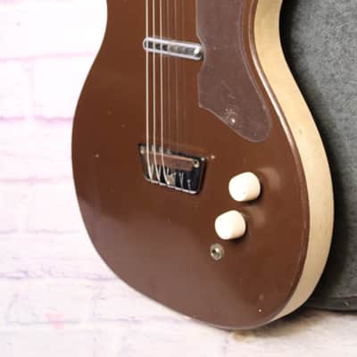 👀Vintage 1959 Danelectro U-1 Brown Sparkle - Silvertone w/ | Reverb