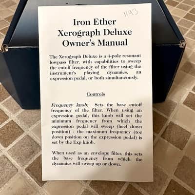 Iron Ether Xerograph Deluxe 2025 - Black/Silver | Reverb