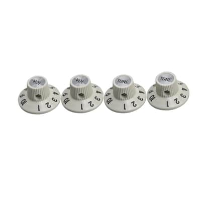 Set Of 4 Witch Hat Knobs With Set Screw 1/4" Guitar Bass | Reverb
