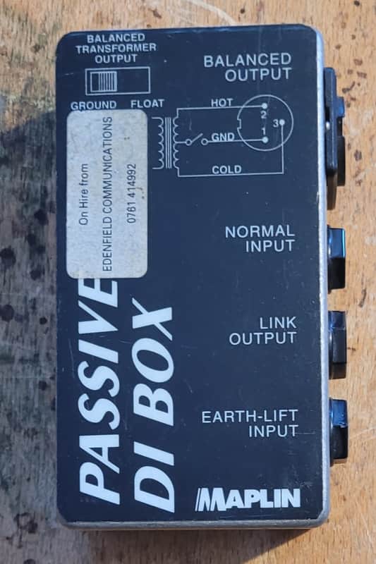 Passive Analog Transformer DI Box Interface for Guitar | Reverb UK